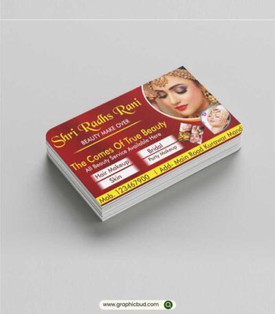 Professional Beauty Parlour visiting card design - graphicbud.com