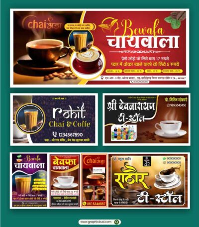 Tea Shop Banner Design - graphicbud.com