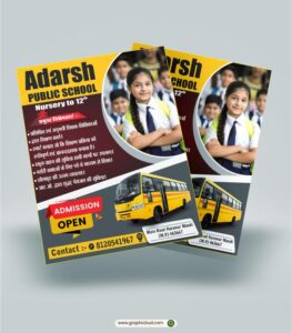 School Pamphlet Design CDR File - graphicbud.com