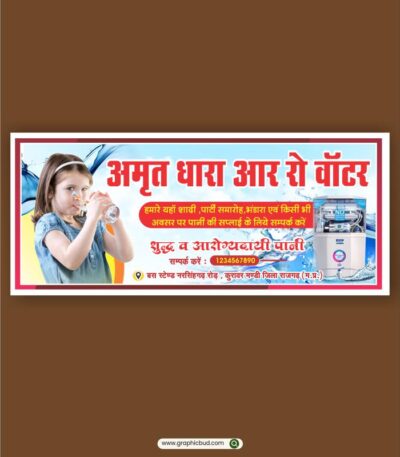 Mineral water banner design - graphicbud.com