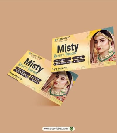 beauty parlour visiting card design - graphicbud.com