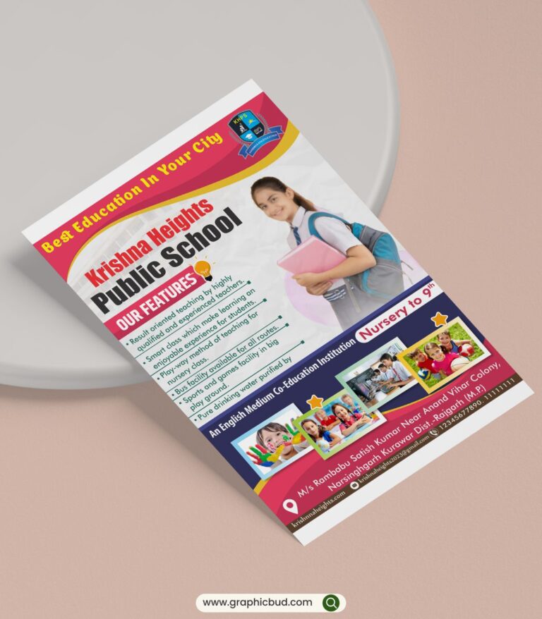 School Pamphlet Design - graphicbud.com