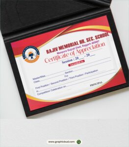 School certificate design CDR File - graphicbud.com