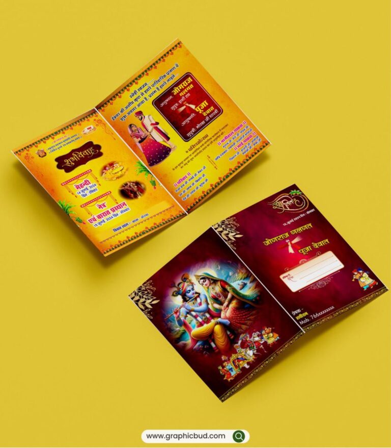 4 Multicolor Wedding Card Design CDR File - graphicbud.com
