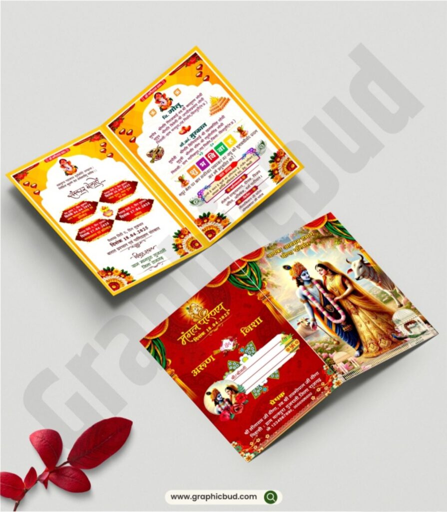 4 Multicolor Wedding Card Design CDR File - graphicbud.com